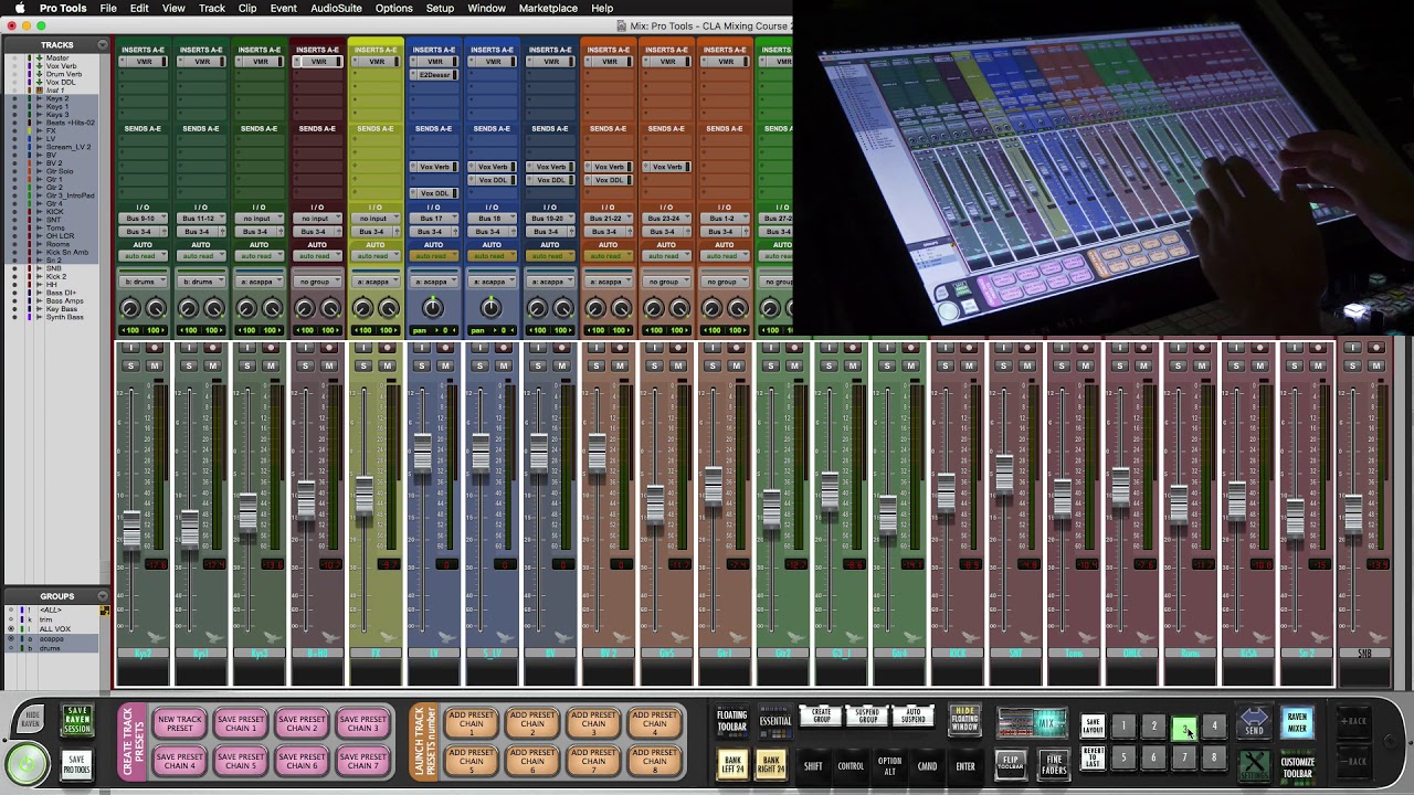 RAVEN Pro Tools Mixing Layout Tutorial - YouTube