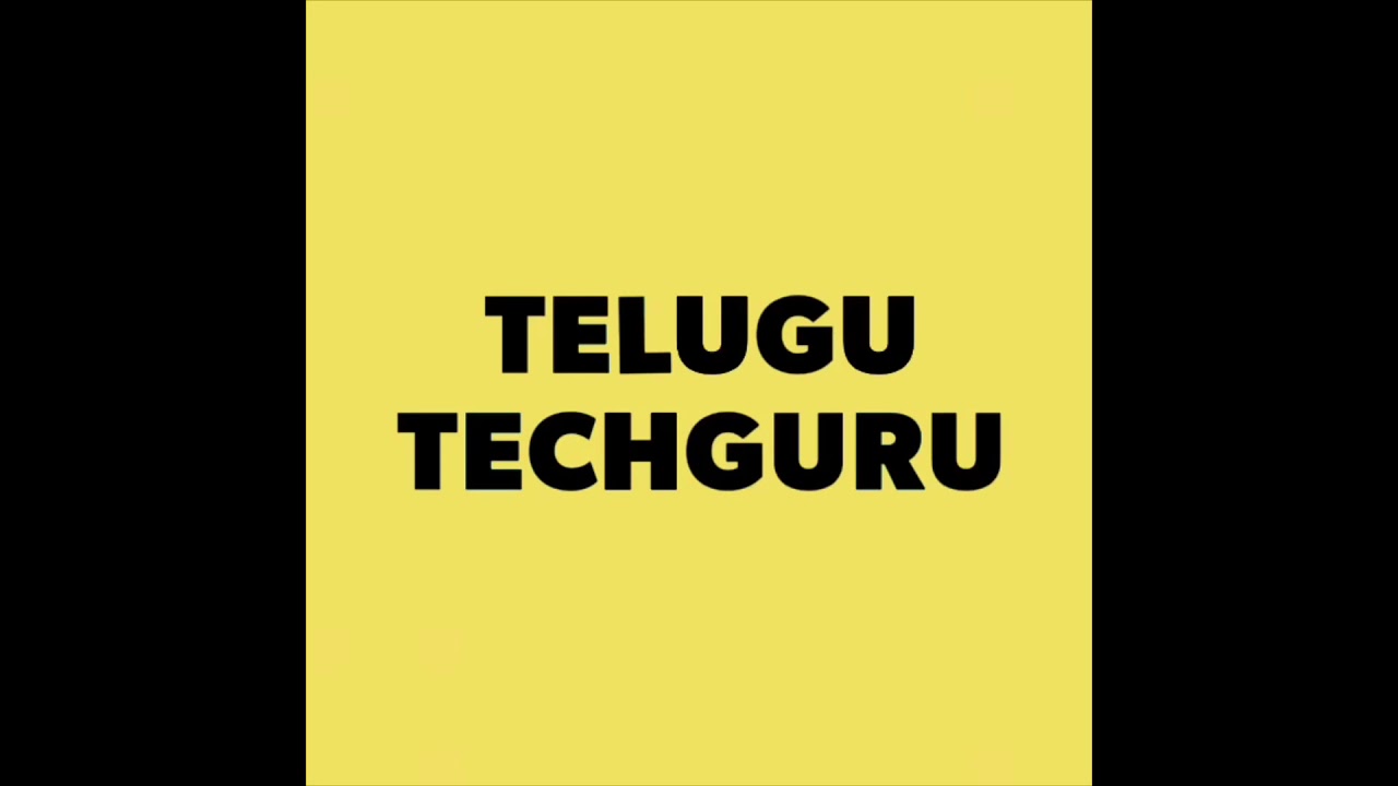 Telugu TechGuru - YouTube