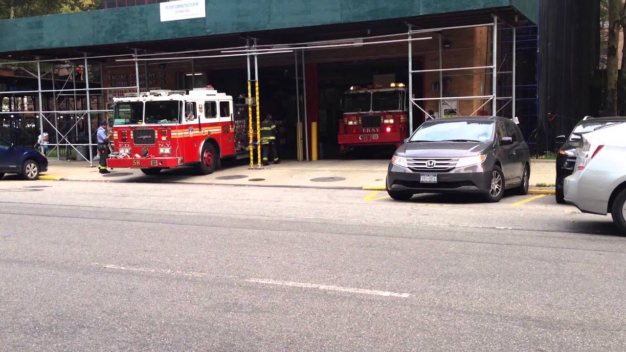 FDNY ENGINE 58 & FDNY TOWER LADDER 117, ACTING LADDER 26, RESPONDING ...
