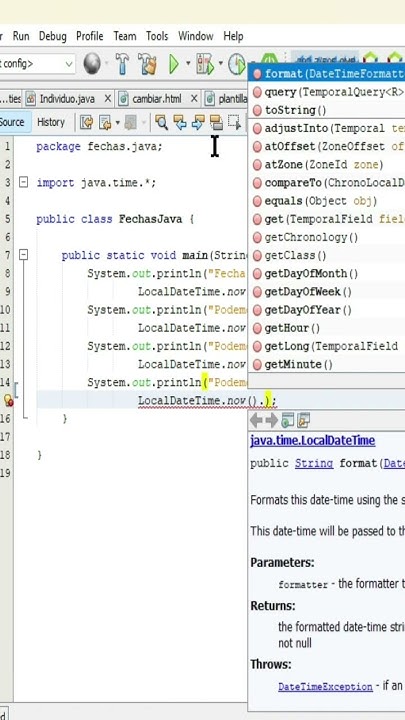 🤩Cómo usar FECHAS en JAVA ☕ #fechas #java #programacion #shorts #short ...