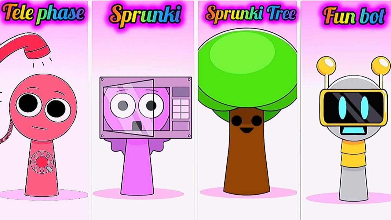 Tele phase vs Sprunki vs Tree vs Fun Bot 🔥| Who is best? 🤣👌|Mega Battle ...