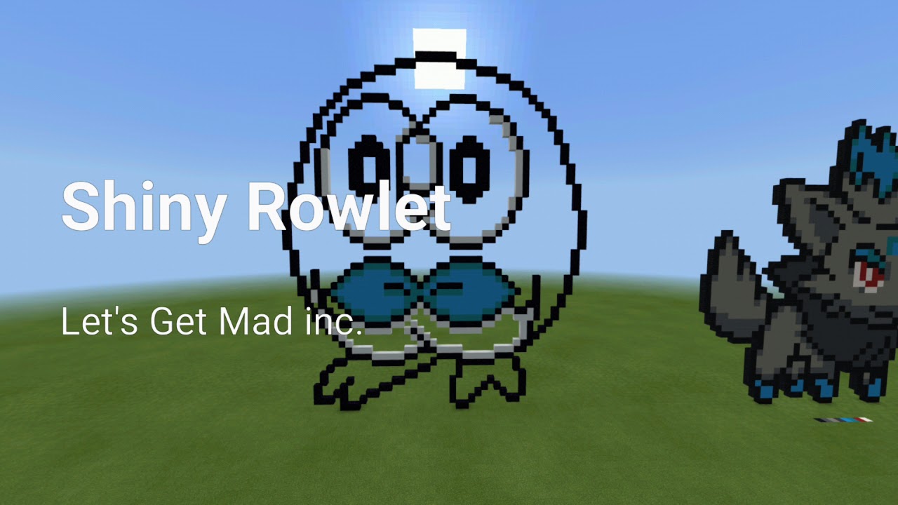 Shiny Rowlet Pixel Art Timelapse - YouTube
