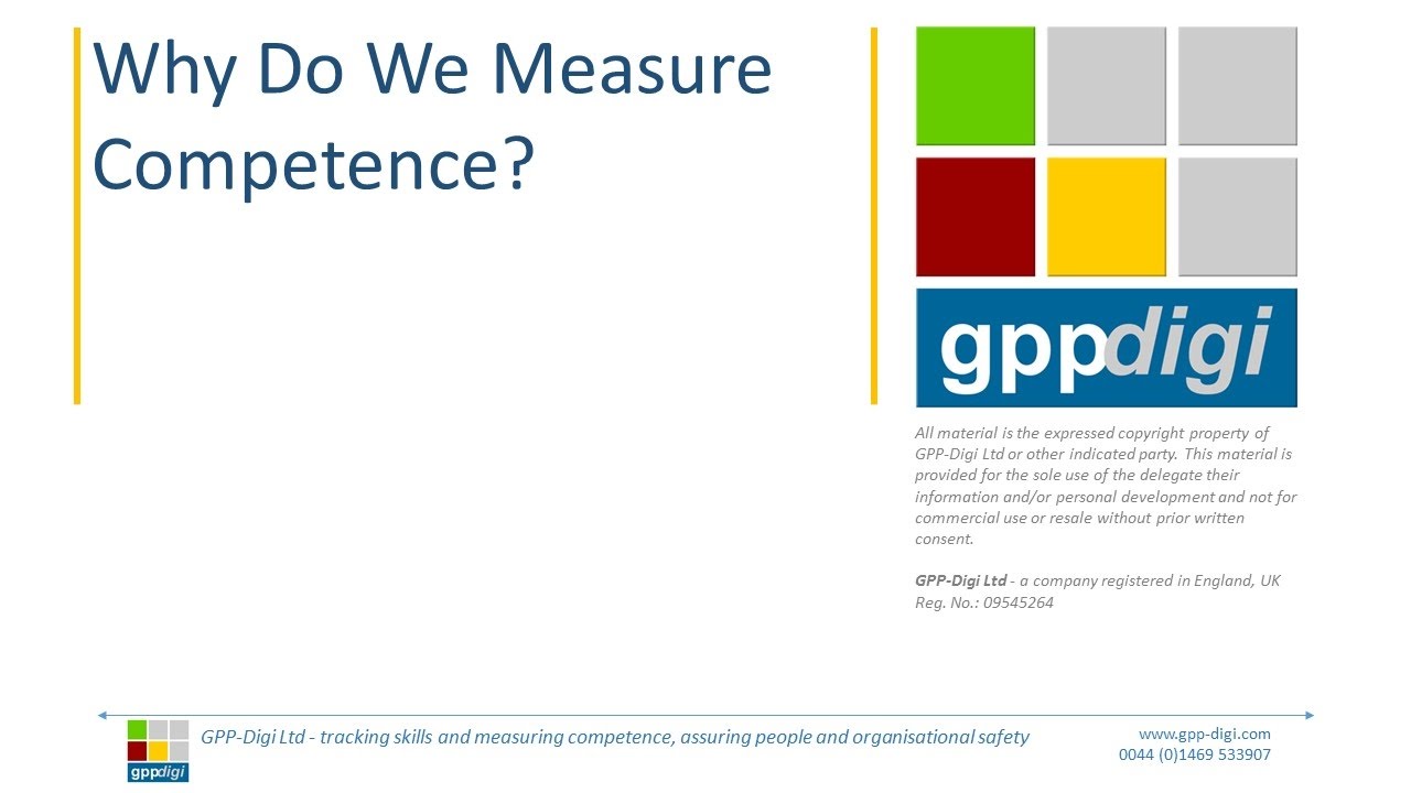 Why Do We Measure Competence? - YouTube
