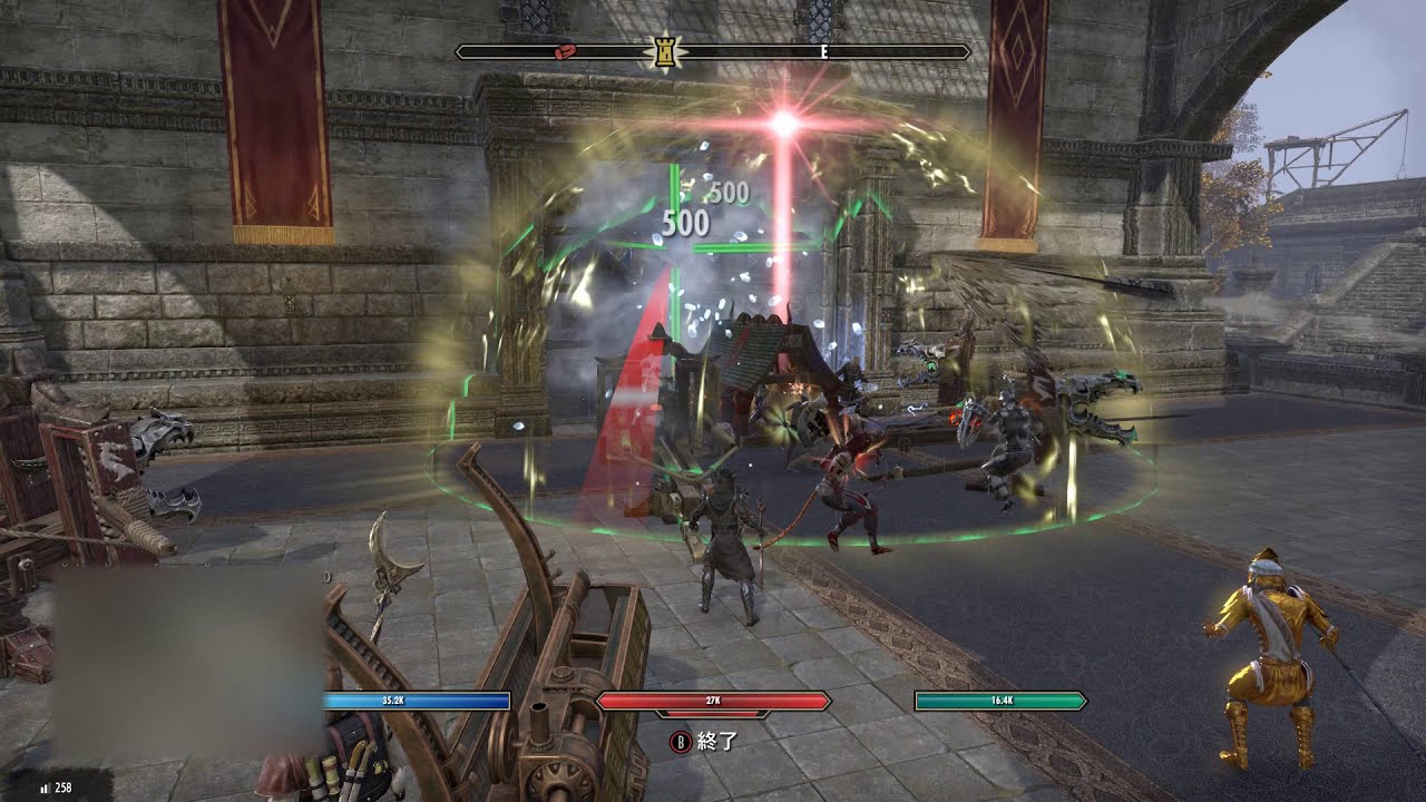 Magicka Lancer siege weapon at cyrodiil (against keep door) - YouTube