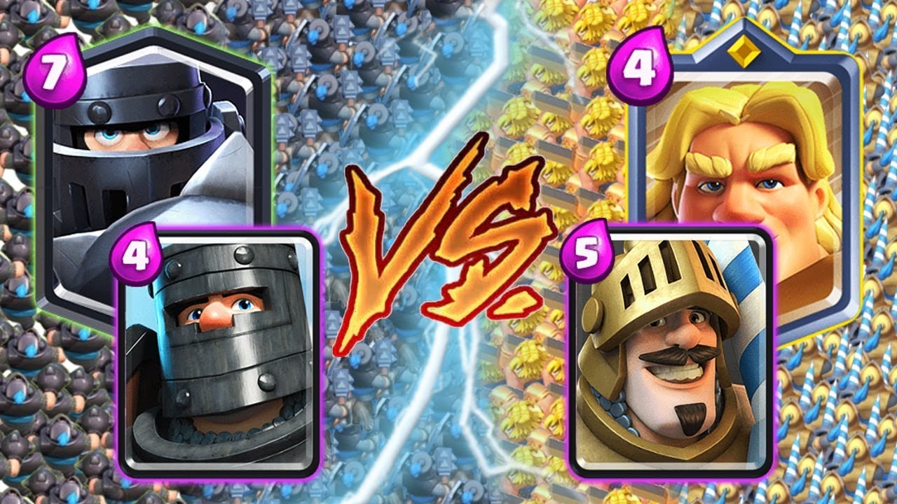 MEGA KNIGHT + DARK PRINCE 🆚 GOLDEN KNIGHT + PRINCE - YouTube