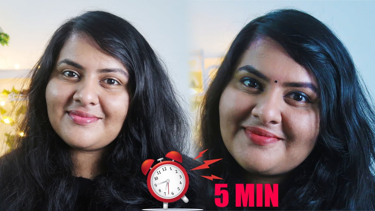 ഒരു Easy everyday 5 min makeup with only 3 products | Affordable daily ...
