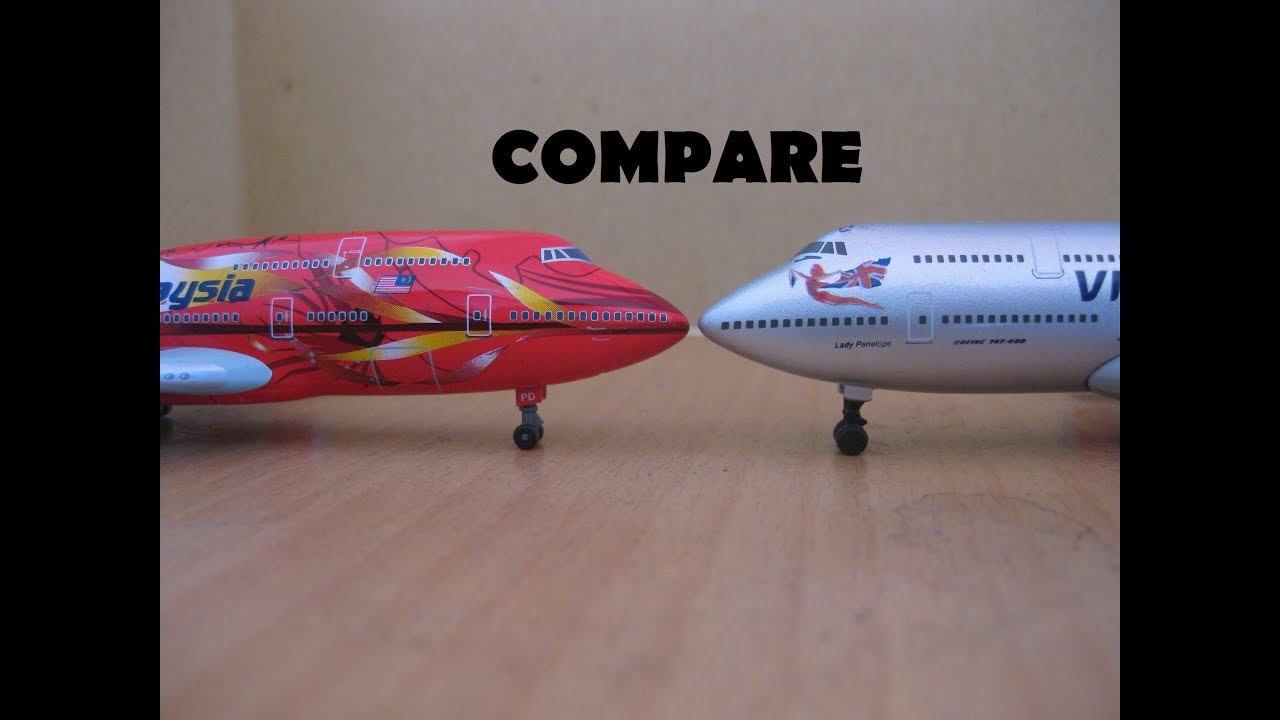 Compare Airplane Diecast IXO models VS Dragon Wings - YouTube