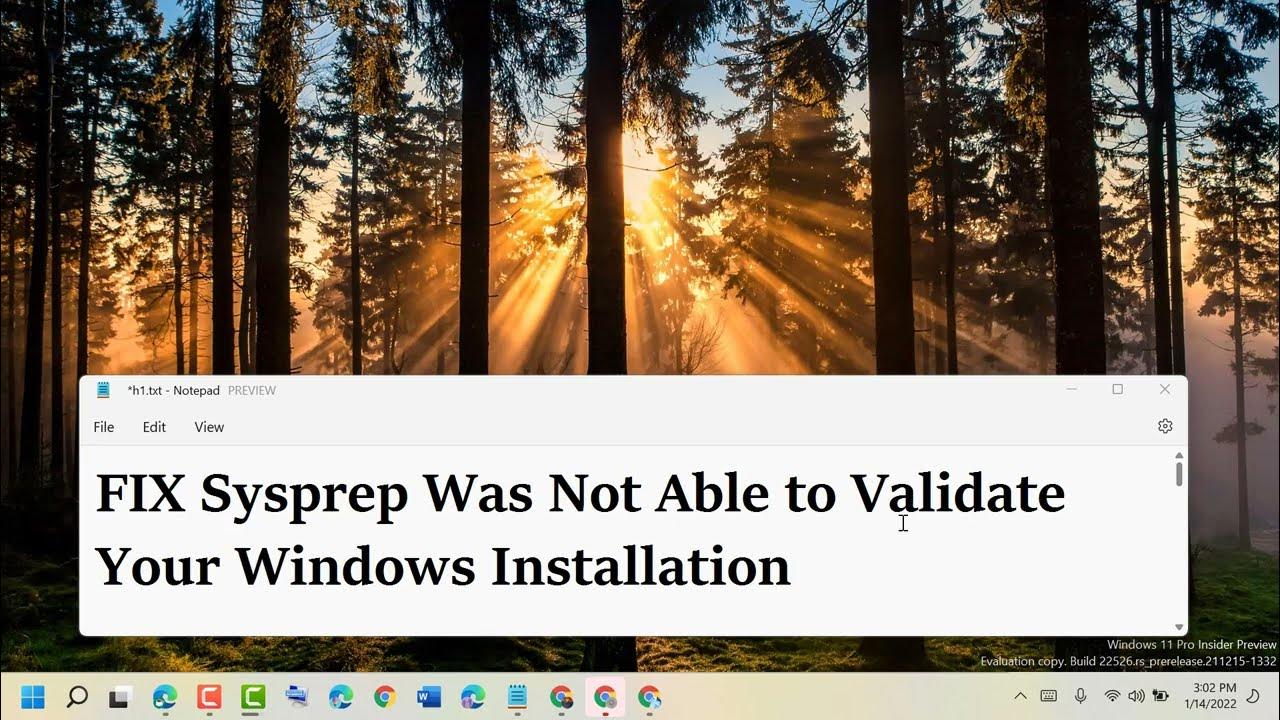 FIX Sysprep Was Not Able to Validate Your Windows Installation - YouTube