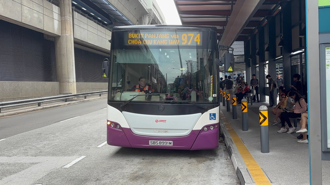 SMRT Buses Scania K230UB (Euro 5 Batch 1) SBS8991M on Service 974 ...