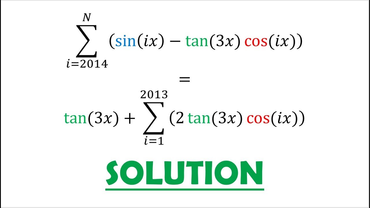 Solution 74: Introducing Symmetry Using Trig Identities - YouTube