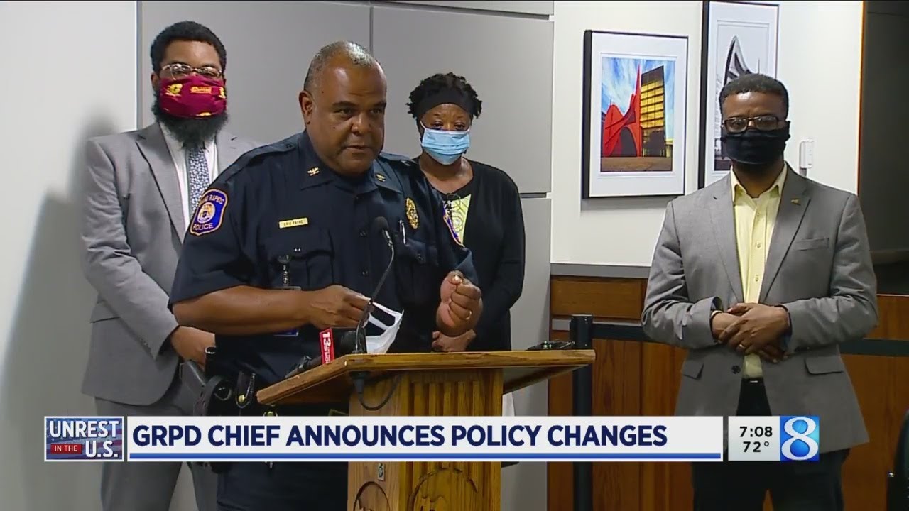 GRPD chief announces policy changes - YouTube
