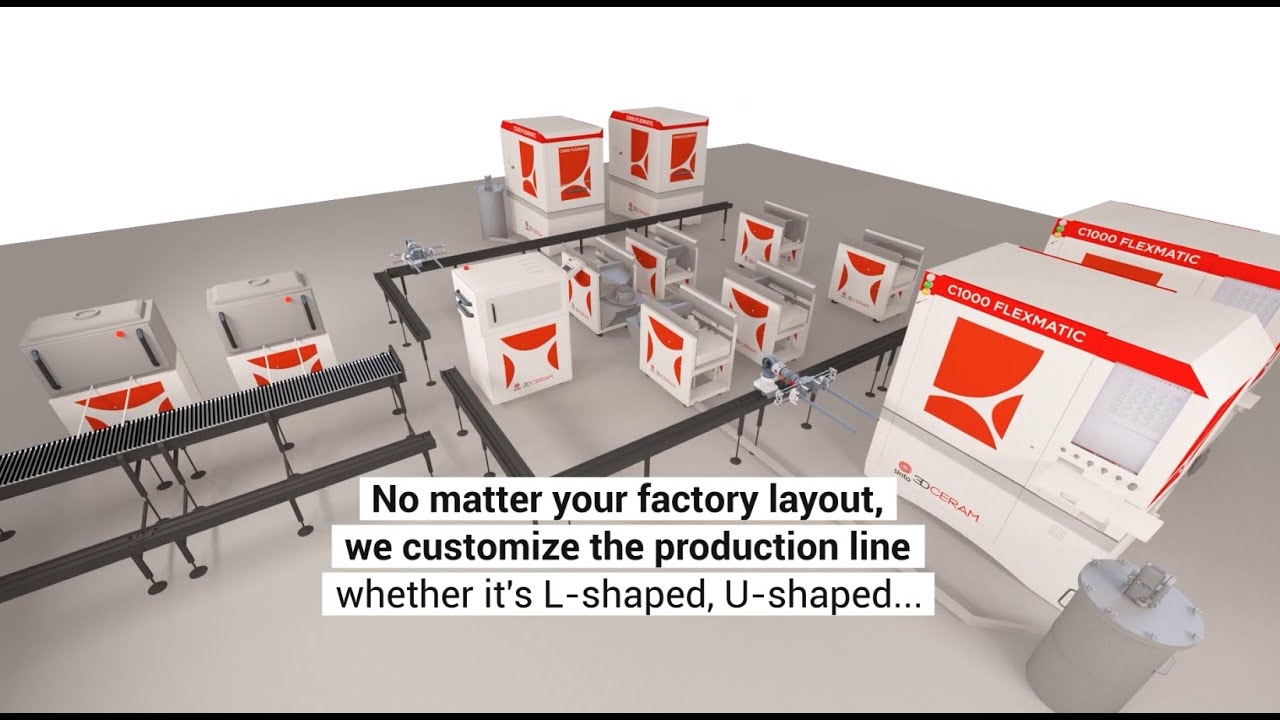 The Automatic Line for 3D printing ceramics by 3DCeram 2023 - YouTube