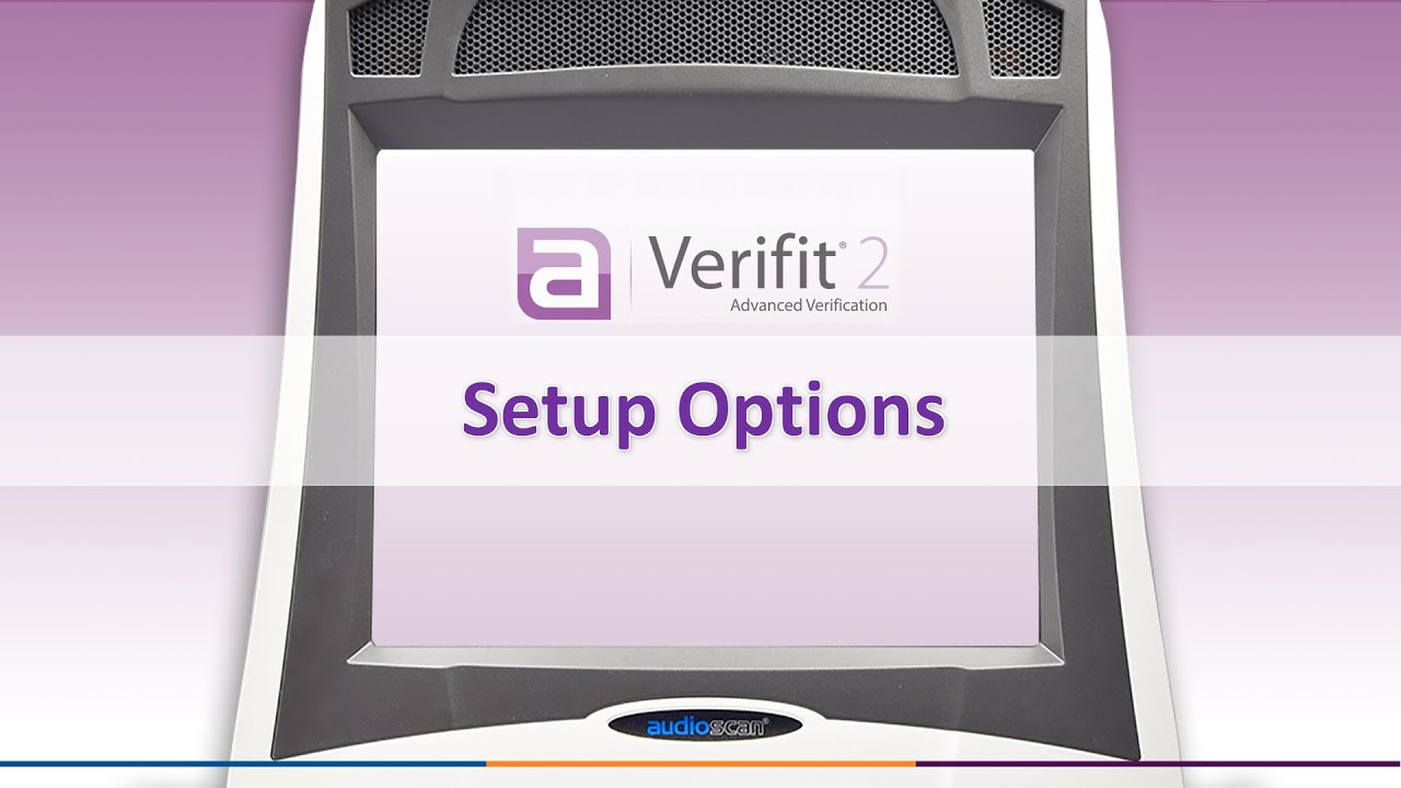 Verifit2 Screen Tour - Setup Options - YouTube