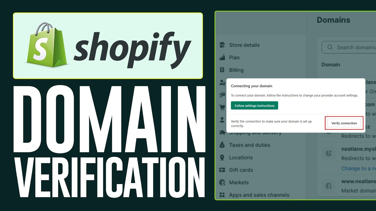 How To Verify Domain in Shopify 2026 - Full Tutorial - YouTube