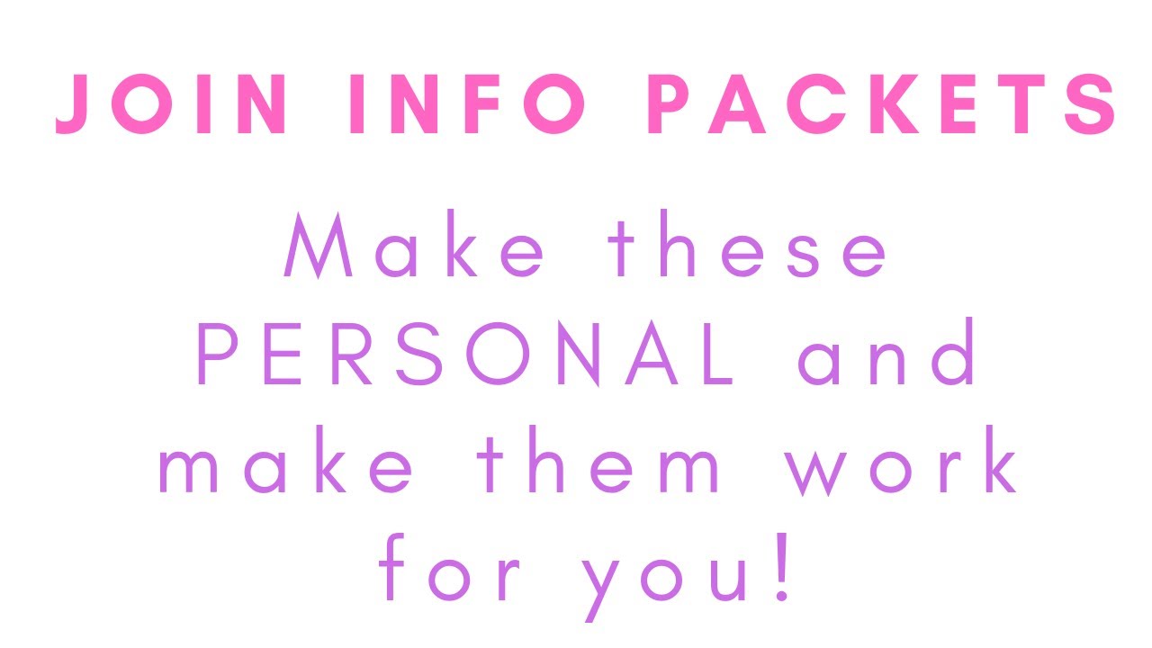 Join Info packets! - YouTube