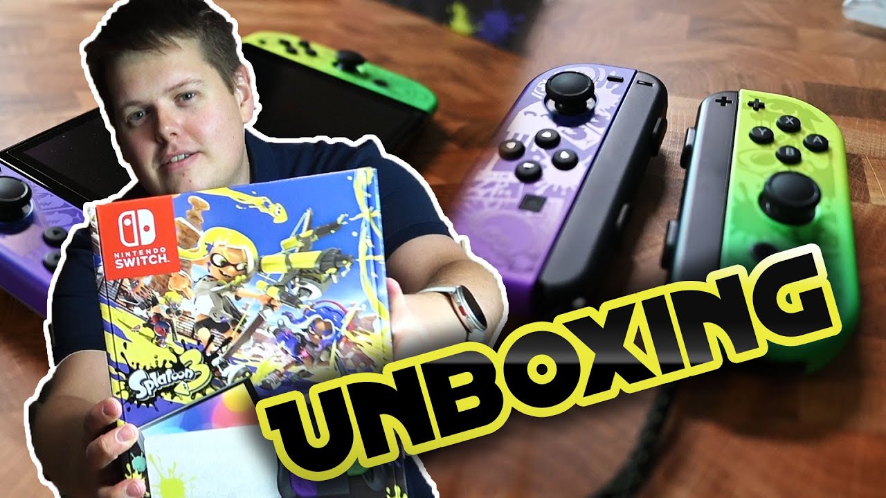 UNBOXING av Nintendo Switch OLED Splatoon 3 Edition + Velger Lag i ...