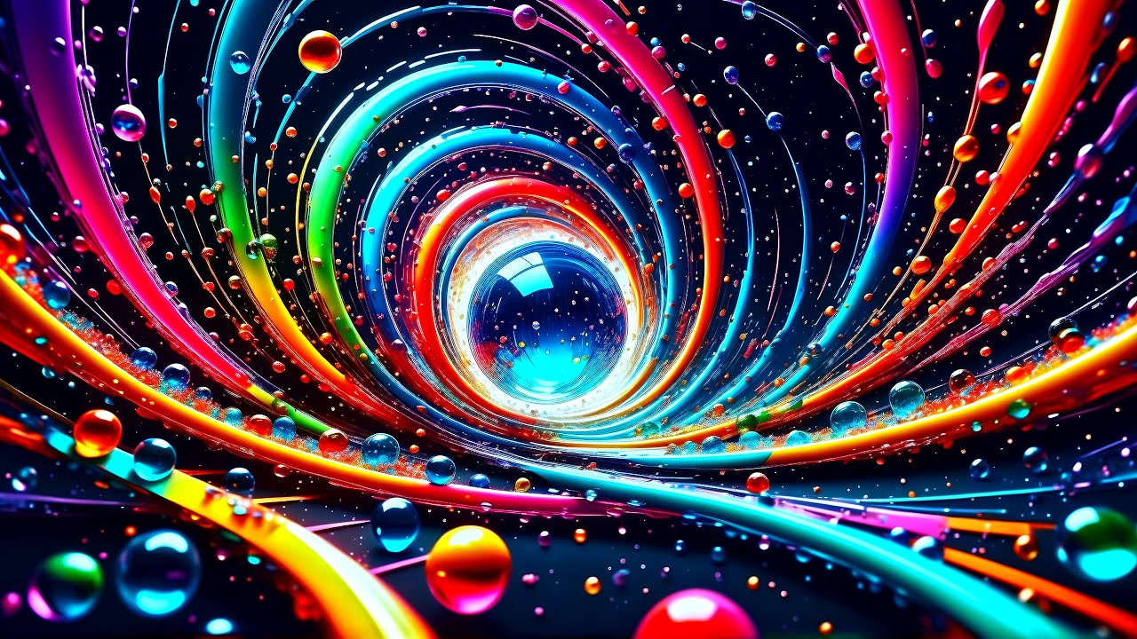 Liquid Vortex TV SCREENSAVER - ABSTRACT COLORFUL 4K Background, No ...