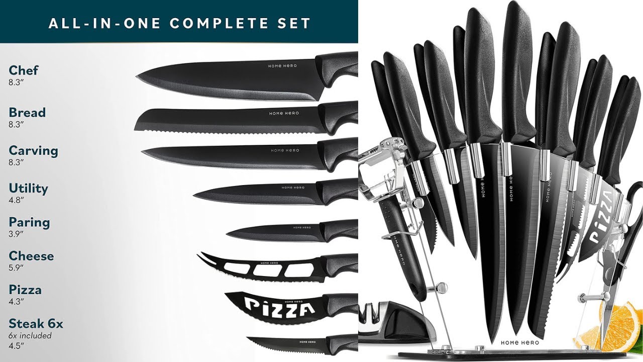 Hero Kitchen Knife Set / Ultra-Sharp High Carbon. - YouTube