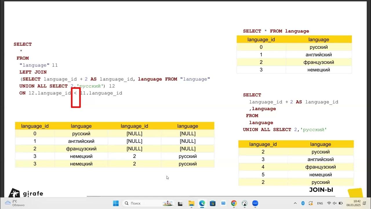 Реляционная алгебра и SQL (часть 2) / SQL S02 | 25s | girafe-ai - YouTube