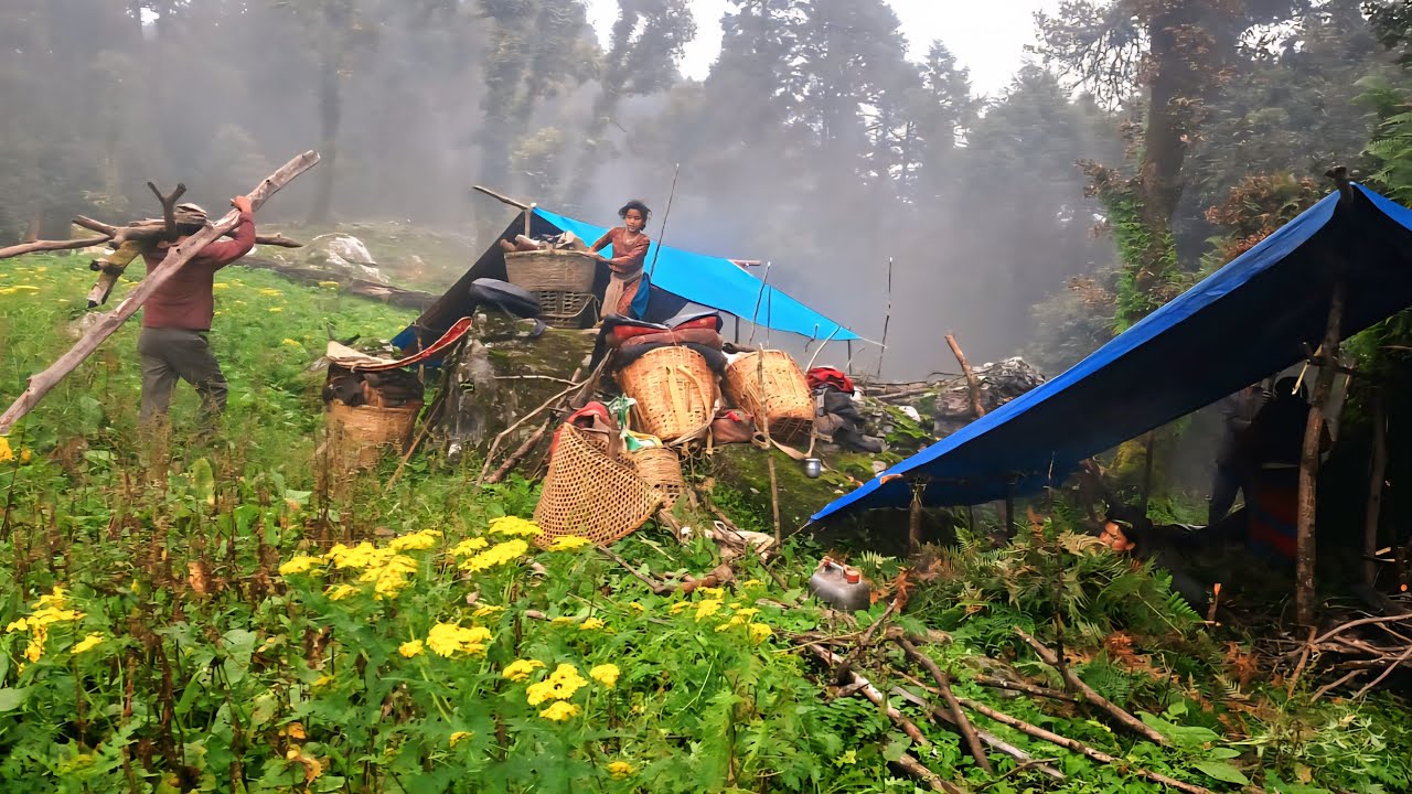 Best Life In Nepali Village During Monsoon Season || Herder's Into The ...