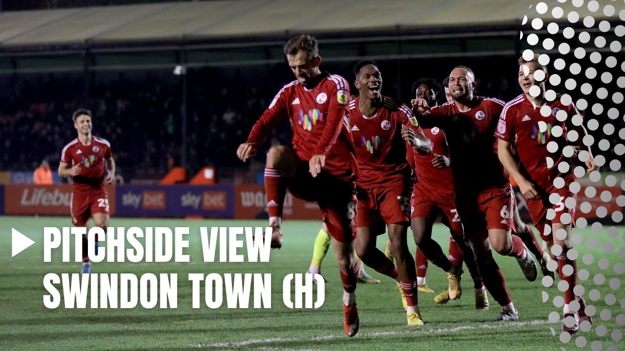PITCHSIDE VIEW | Crawley Town 2-0 Swindon Town - YouTube