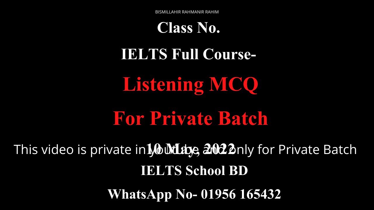 Listening MCQ - YouTube