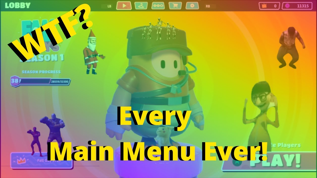 Fall Guys EVERY Main Menu EVER! - YouTube
