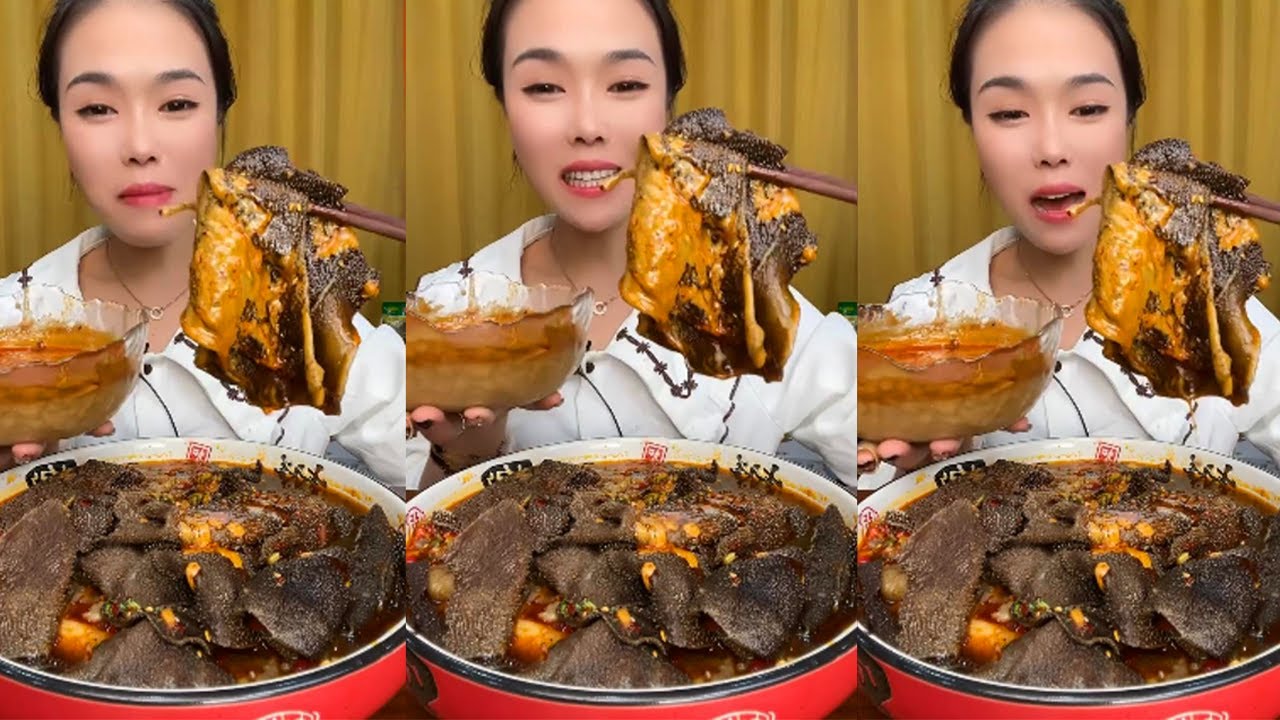 asmr mukbang no talking，Spicy Fat Beef - YouTube