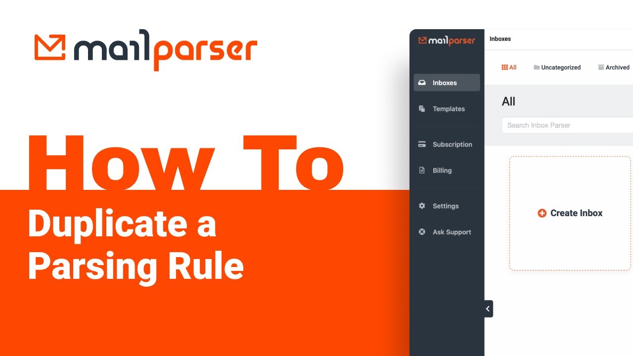 Mailparser Academy How To Duplicate A Parsing Rule Youtube