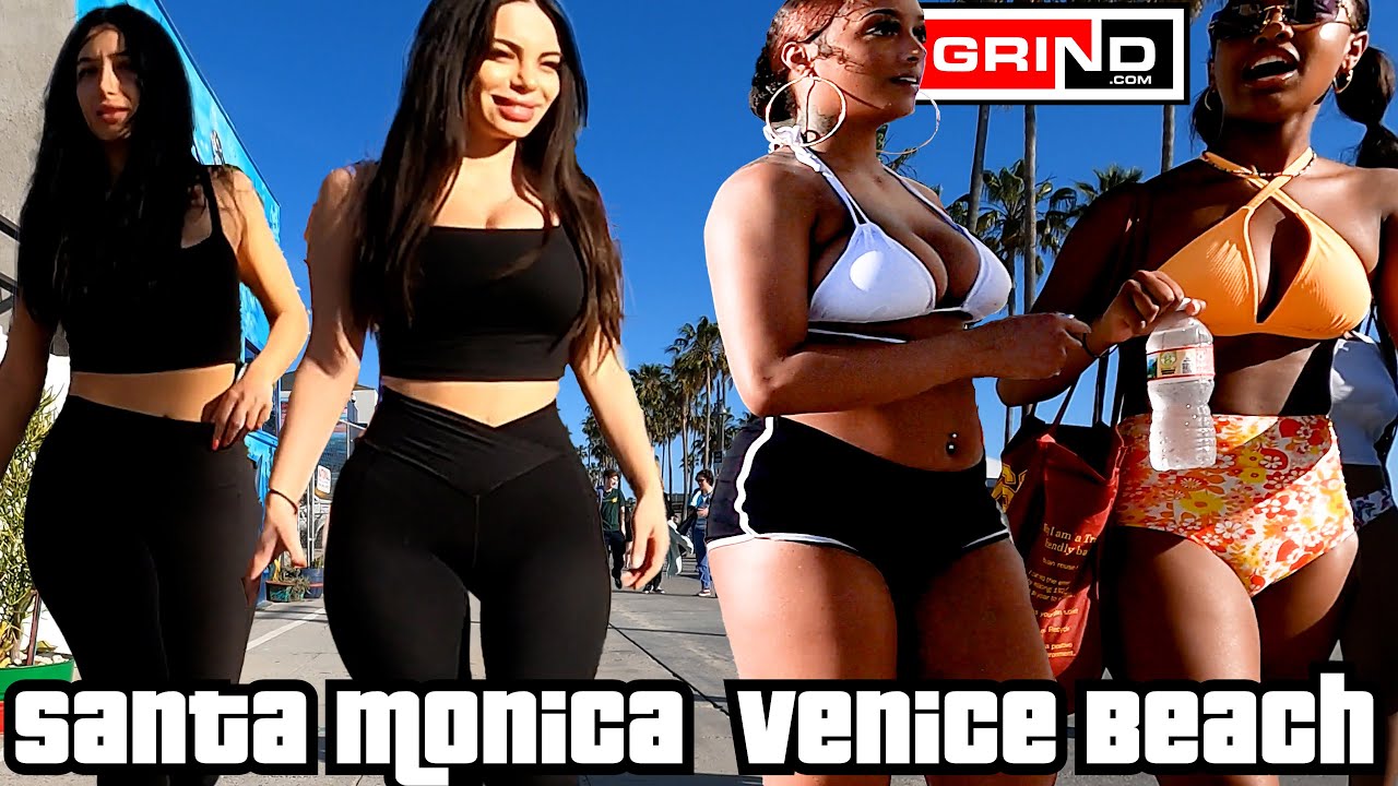 4k Venice Beach Boardwalk To Santa Monica Beach Pier Observational