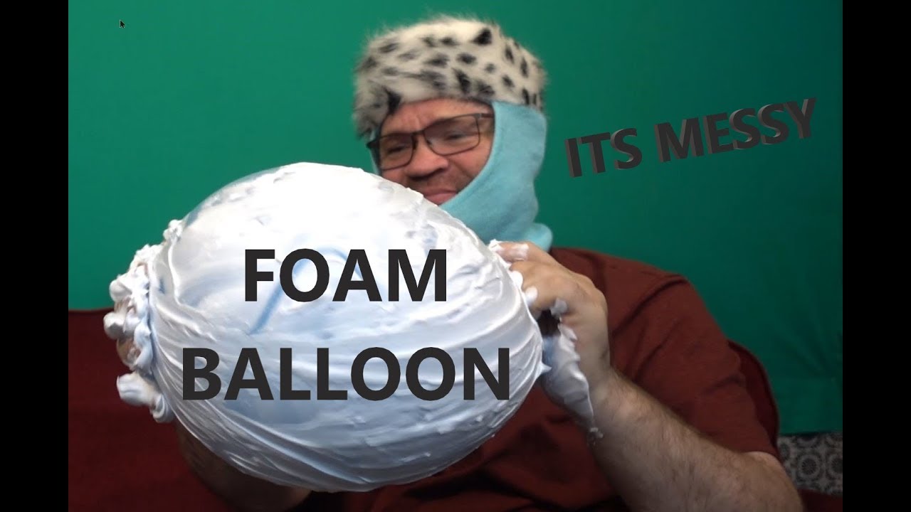 #292 Blue Foam Balloon Non Pop Messy Tangobaldy Fun - YouTube