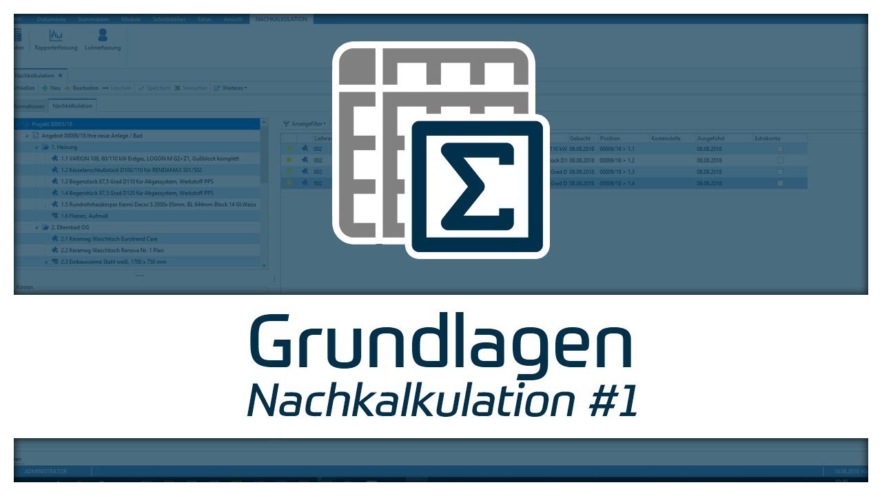 Nachkalkulation #1 - Grundlagen | TopKontor Handwerk - YouTube