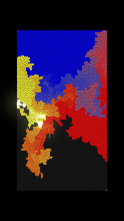 A* Pathfinding Algorithm Solving a Maze #godot #pridemonth - Polyamory Flag - YouTube