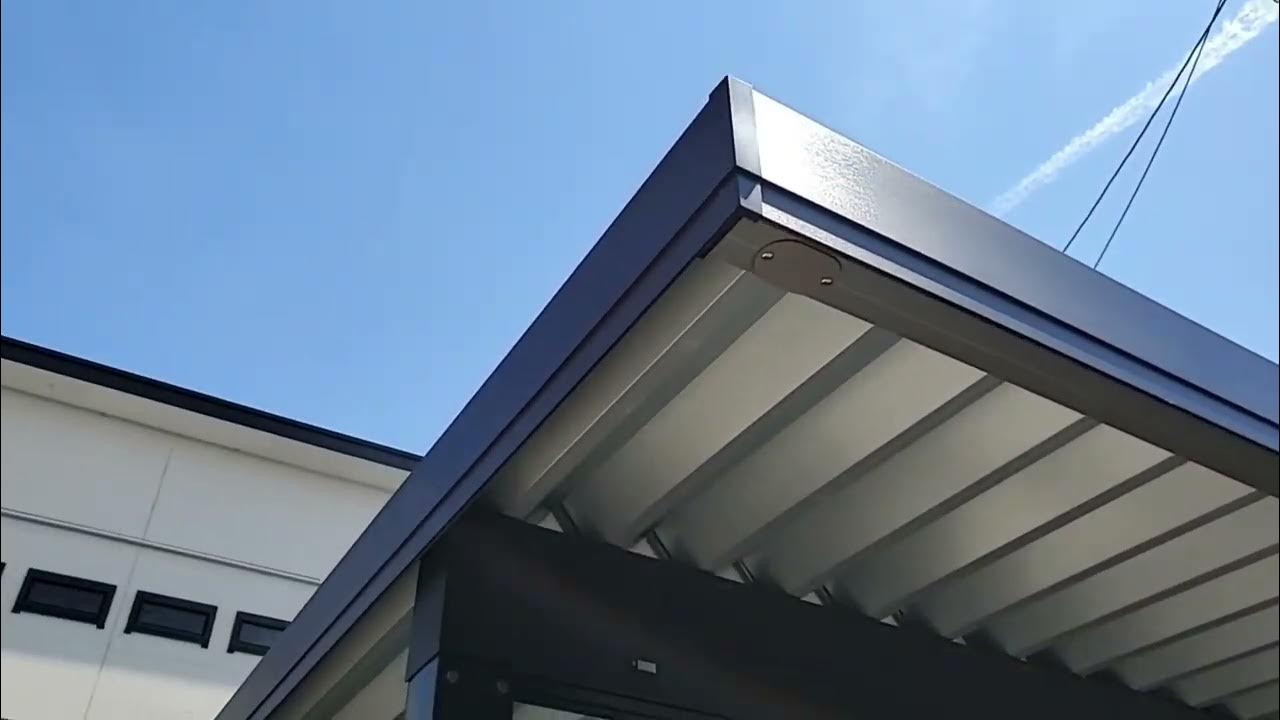 YKK ジーポートPro 福井県のカーポート 55-55 耐積雪性能1.5m6柱 カームブラック鼻隠し/ショコラウォールナット - YouTube