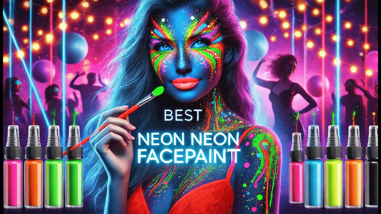 🌈 MeiduGaga Neon Face Paint Sticks Glow Face Body Paint | Best Neon Facepaint 🌈 - YouTube