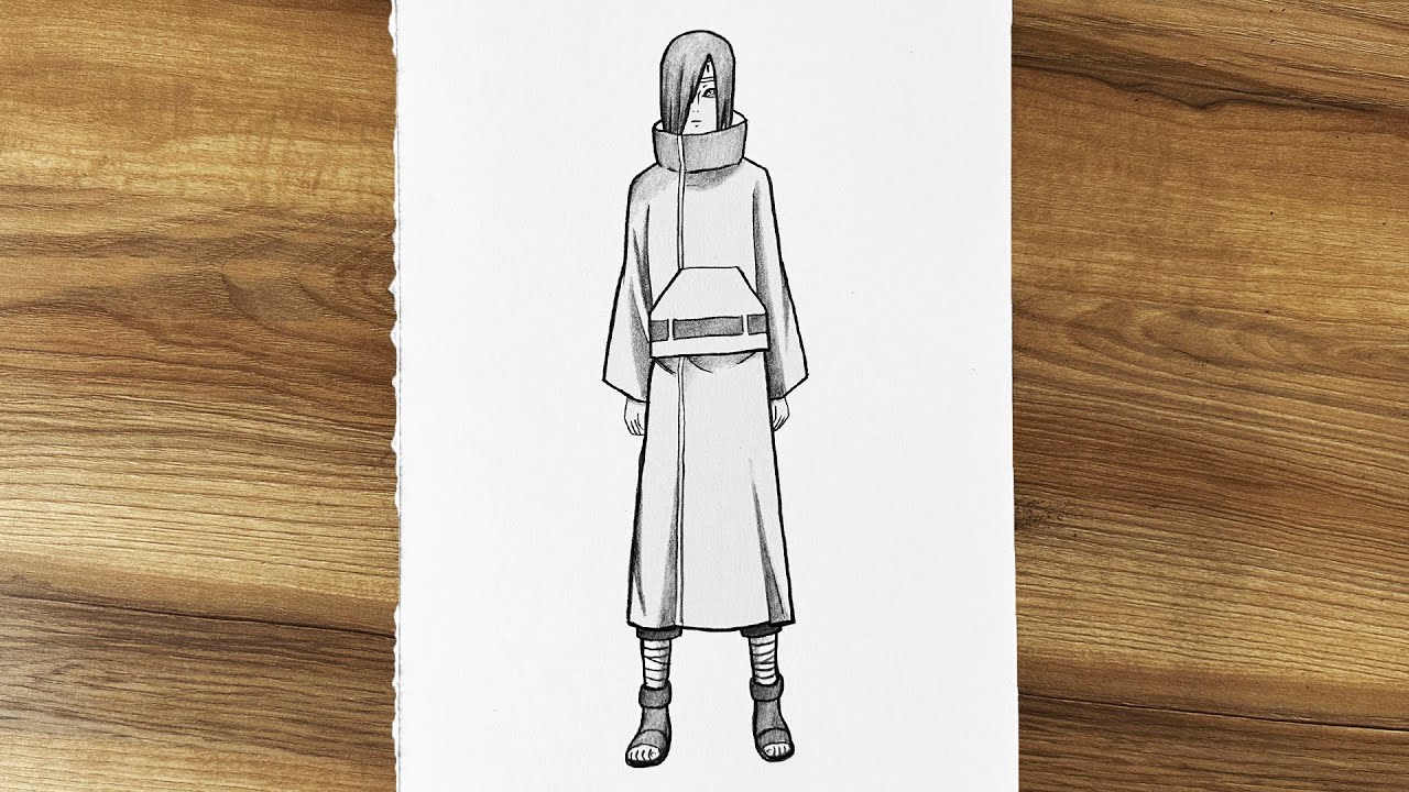 How to draw Nagato Uzumaki full body || Nagato drawing full body - YouTube