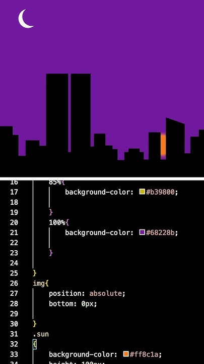 Sunrise To Sunset Css Animation Shorts Sunrise Css Youtube