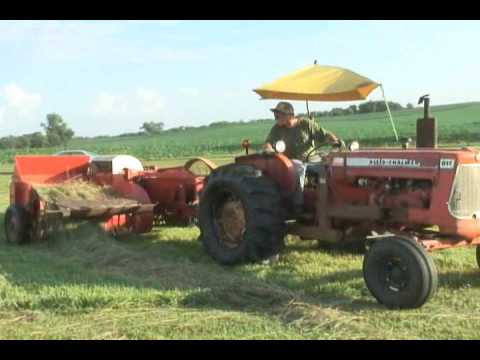 baling hay the old fashion way - YouTube