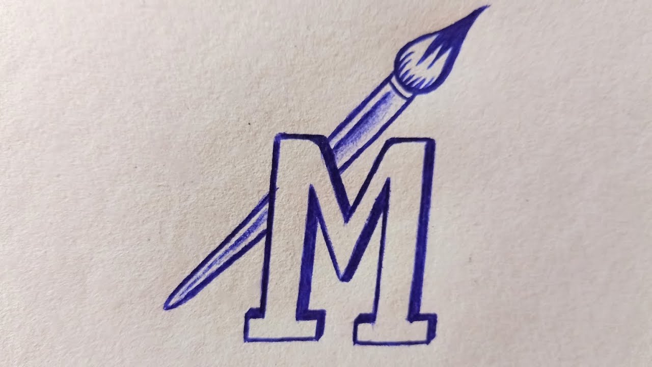 M letter tattoo design / easy pen tattoo design / beautiful M letter ...