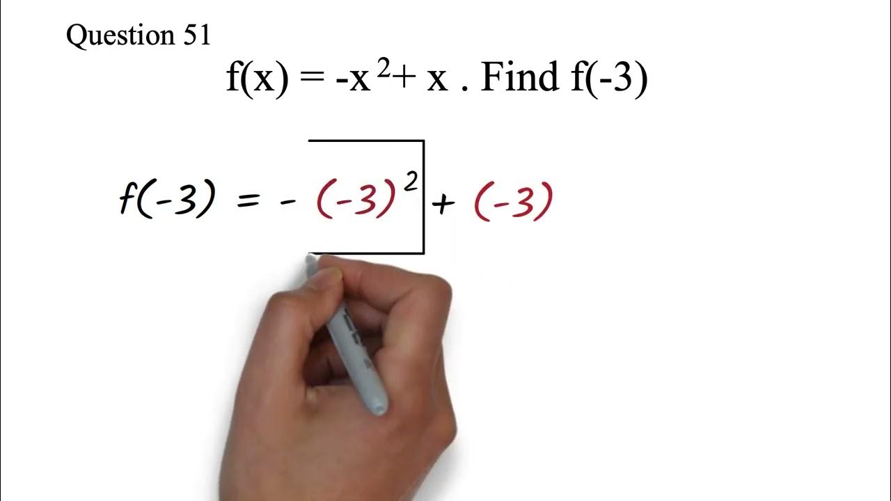 Functions and Relations question 51 - Replacing x in a Function - YouTube