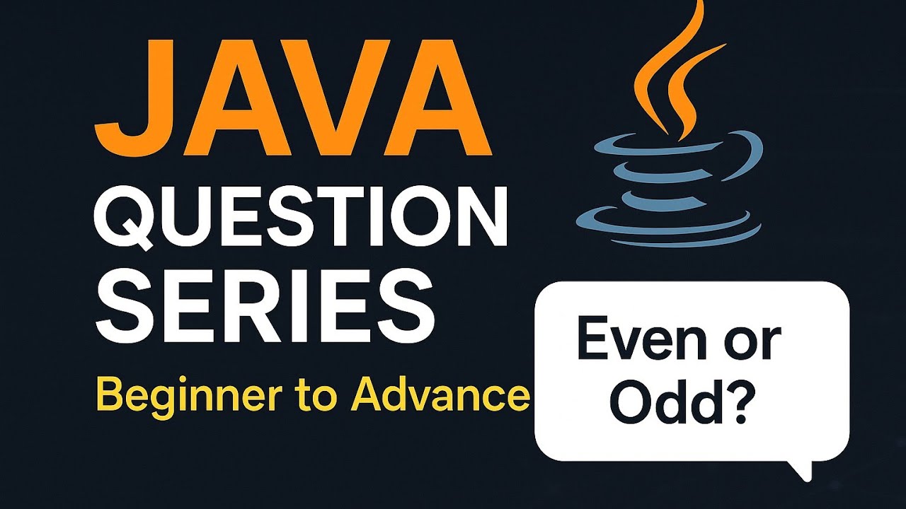 Java Questions for Beginners 🔰 | Even or Odd Program - YouTube