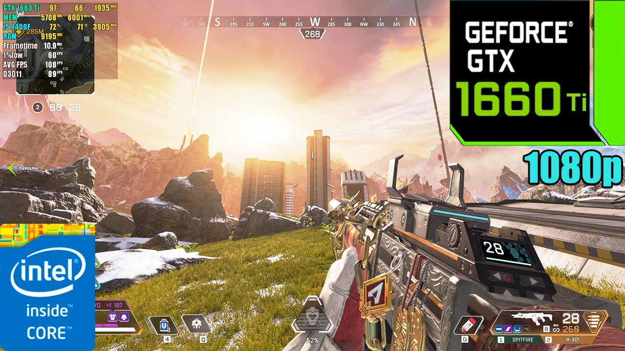 Apex Legends : Ultra Graphics | GTX 1660 Ti 6GB + i5 9400F - YouTube