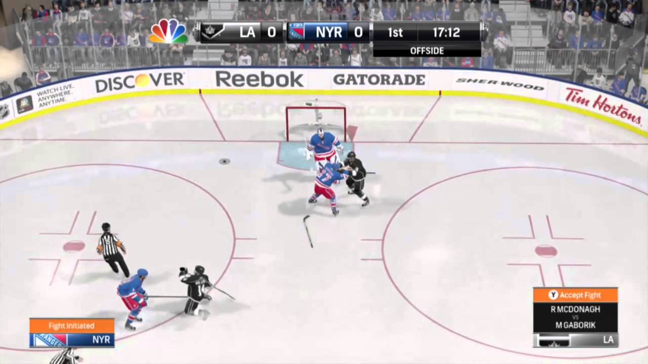 NHL 15 • BRUTAL Fight ! - YouTube