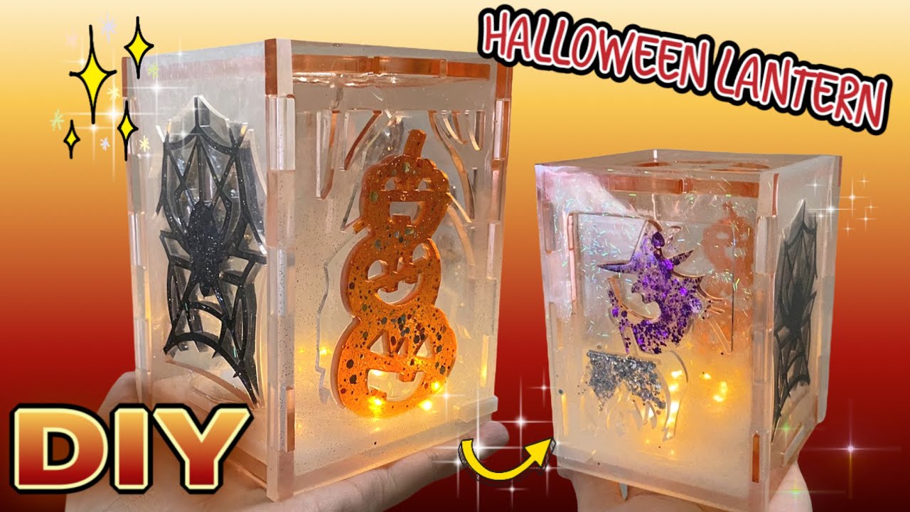 Halloween Resin Lantern Tutorial - DIY Halloween Decor - Resin Tutorial ...