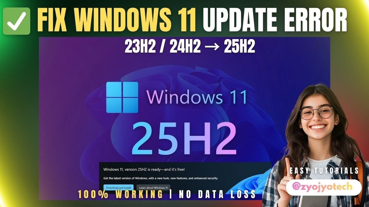 UPDATE your Windows 11 23H2 or 24H2 to Windows 11 25H2 "No Data LOSS ...