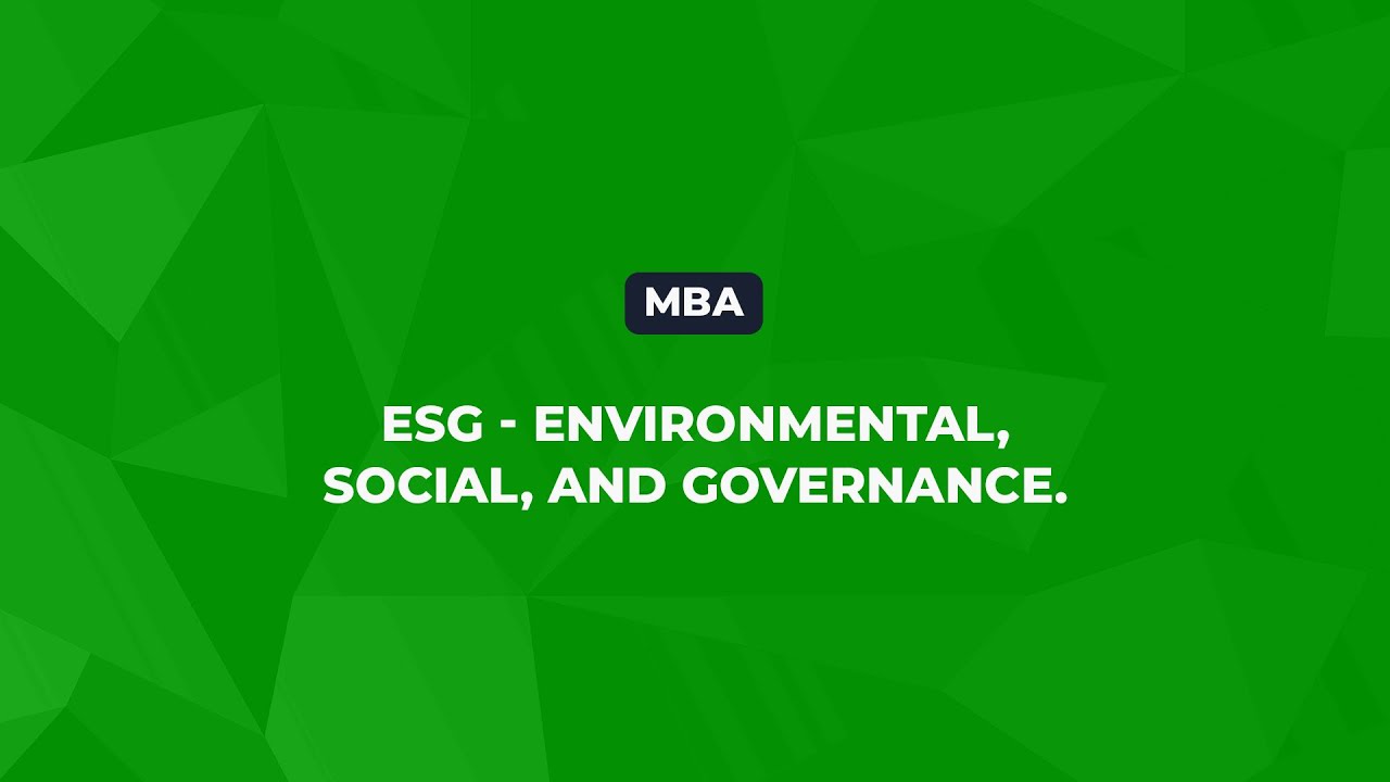 MBA em ESG - YouTube