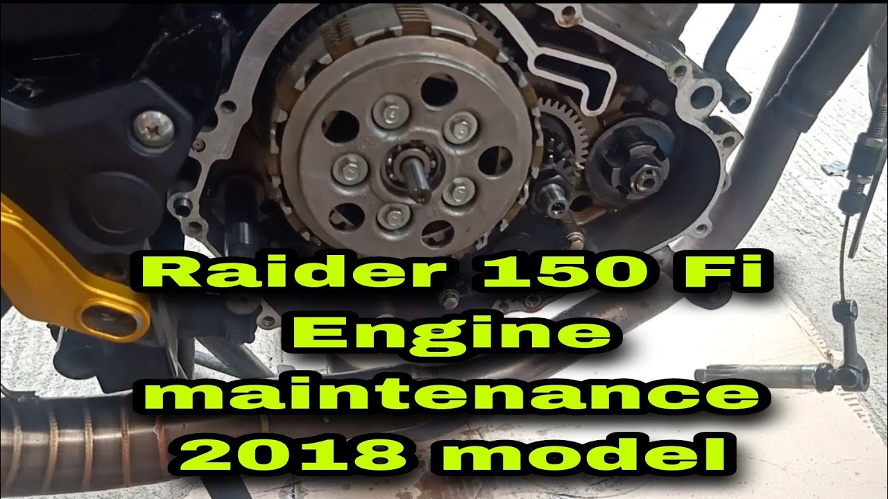 Raider 150 Fi Engine maintenance 2018 model - YouTube