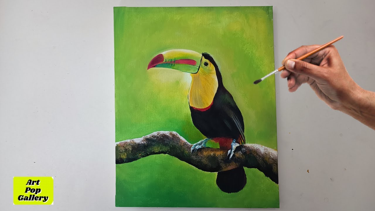 Pintura de un Tucán de la Selva / Art Pop Gallery - YouTube