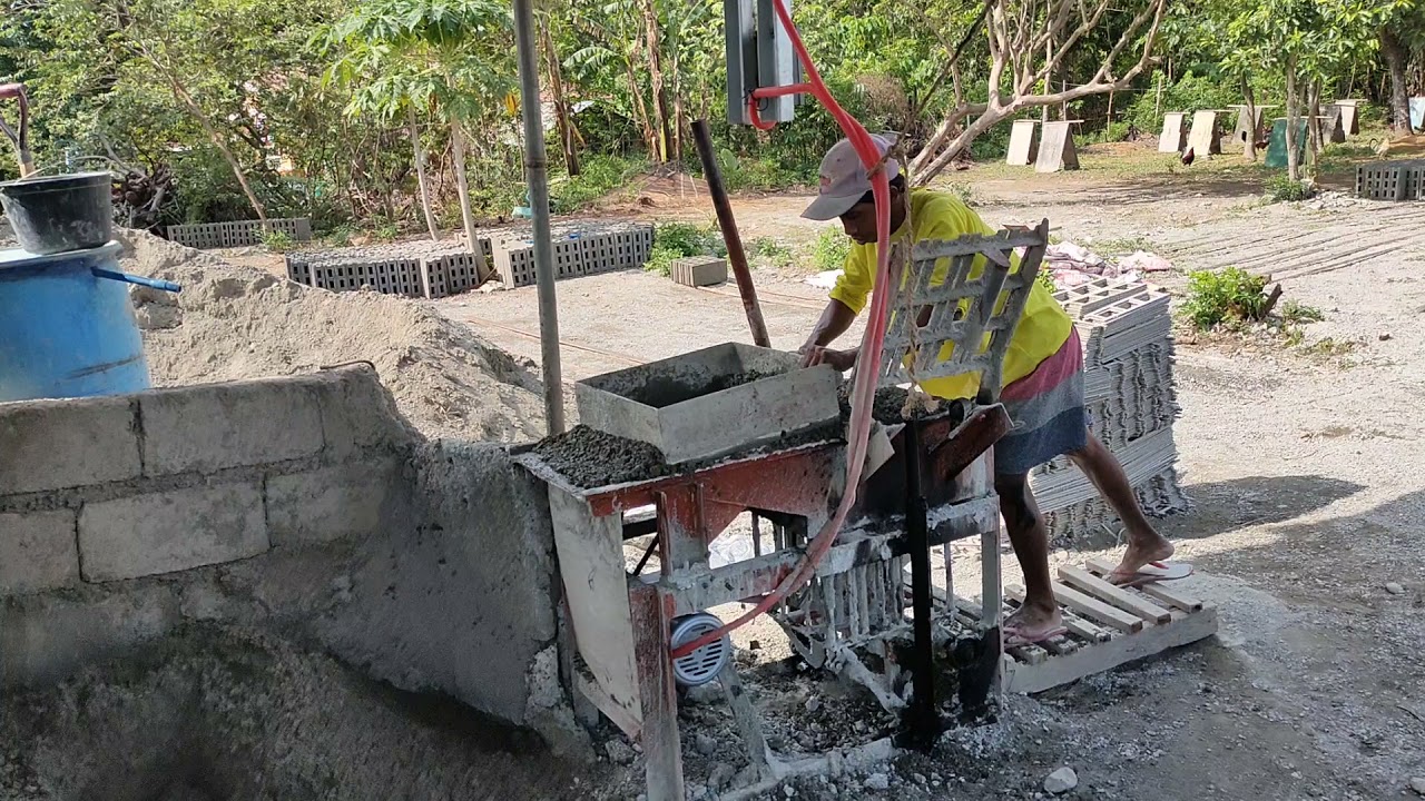 how to make concrete hollowblocks. 4" CHB production procedure ...