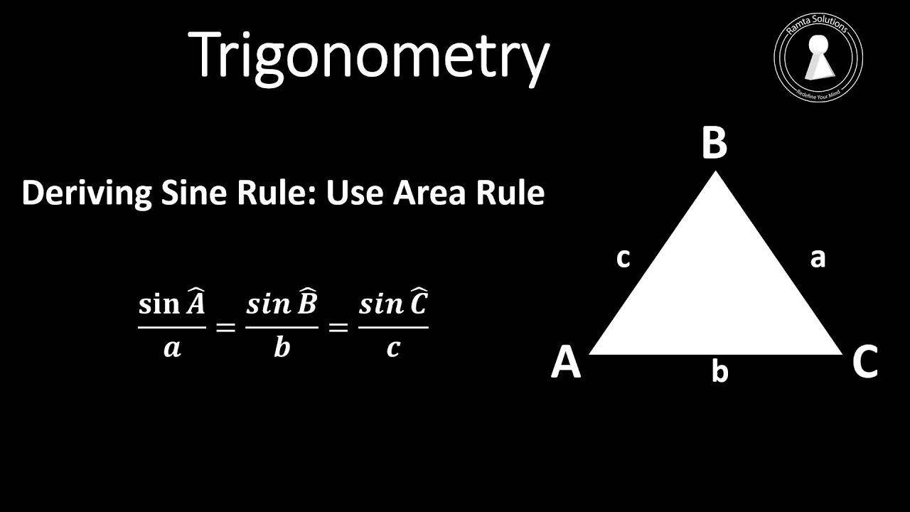 Trigonometry: Deriving Sine Rule Using Area Rule - YouTube